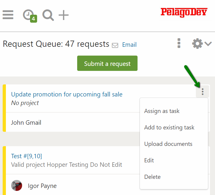 Managing requests with your iPhone or Android device | Intervals Help Documentation