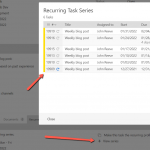 How to manage a task in a series | Intervals Help Documentation