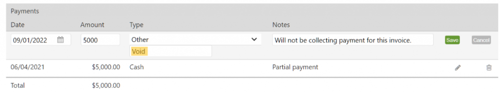 Can an invoice be voided? | Intervals Help Documentation