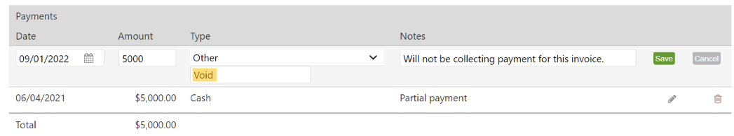 Can an invoice be voided? | Intervals Help Documentation